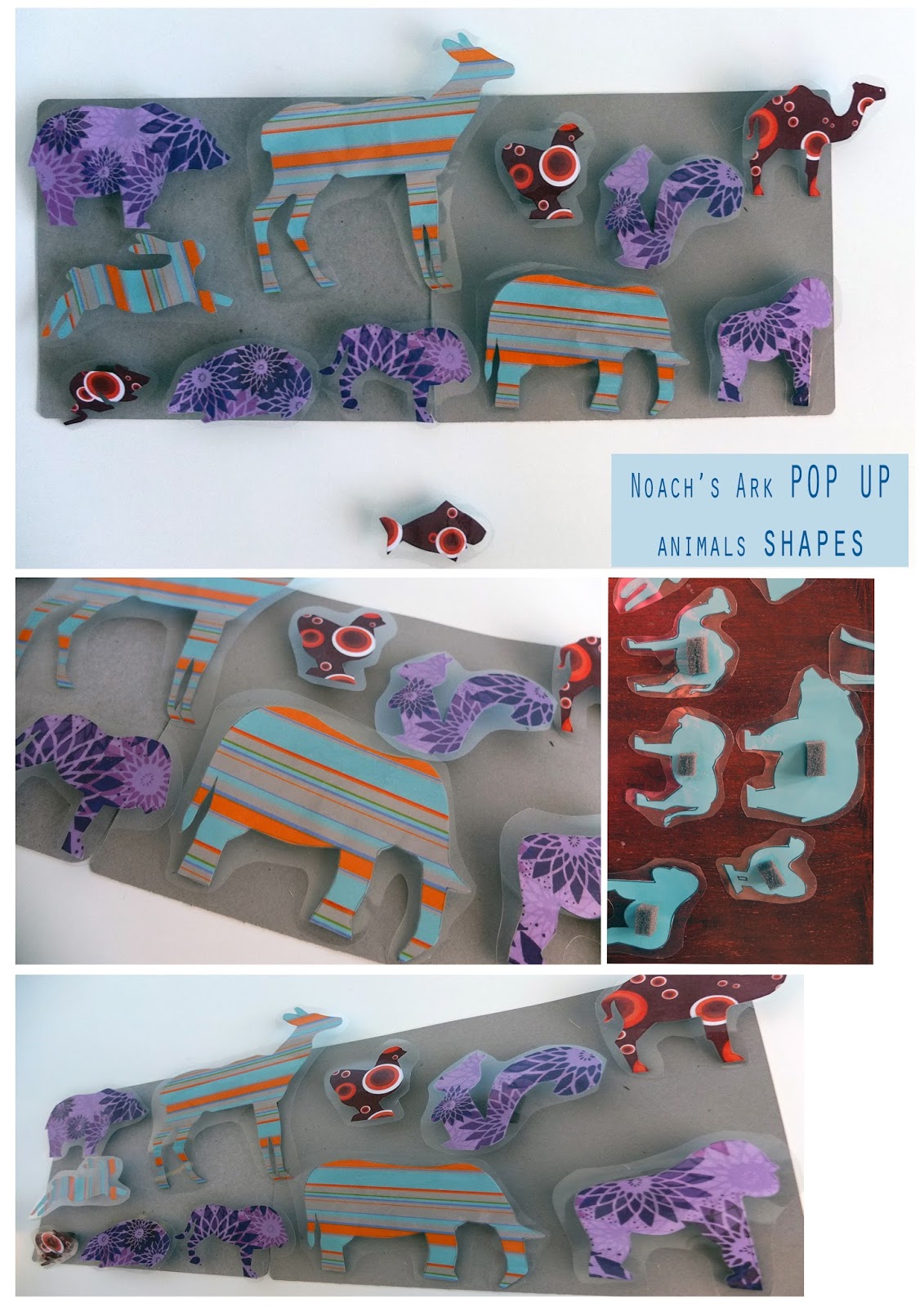 our Jewish little place: Noach - Pop Up animals shapes