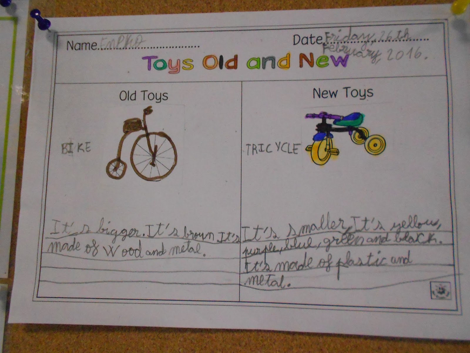 Zaldupe English Blog: GRADE 2 : COMPARING TOYS , OLD AND NEW,