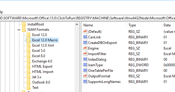 The Excel Development Platform: VBA - Microsoft.ACE.OLEDB.12.0 details