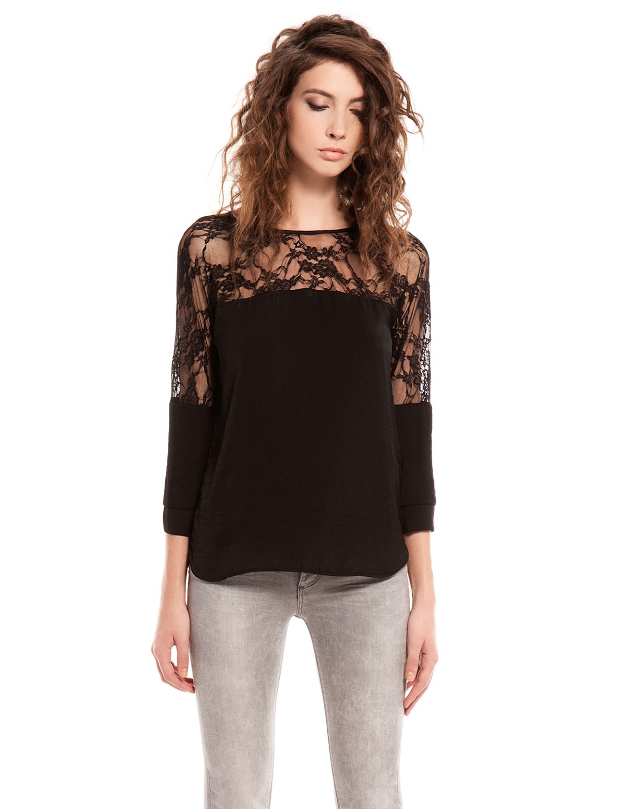 Modelos de blusas de encaje - Imagui