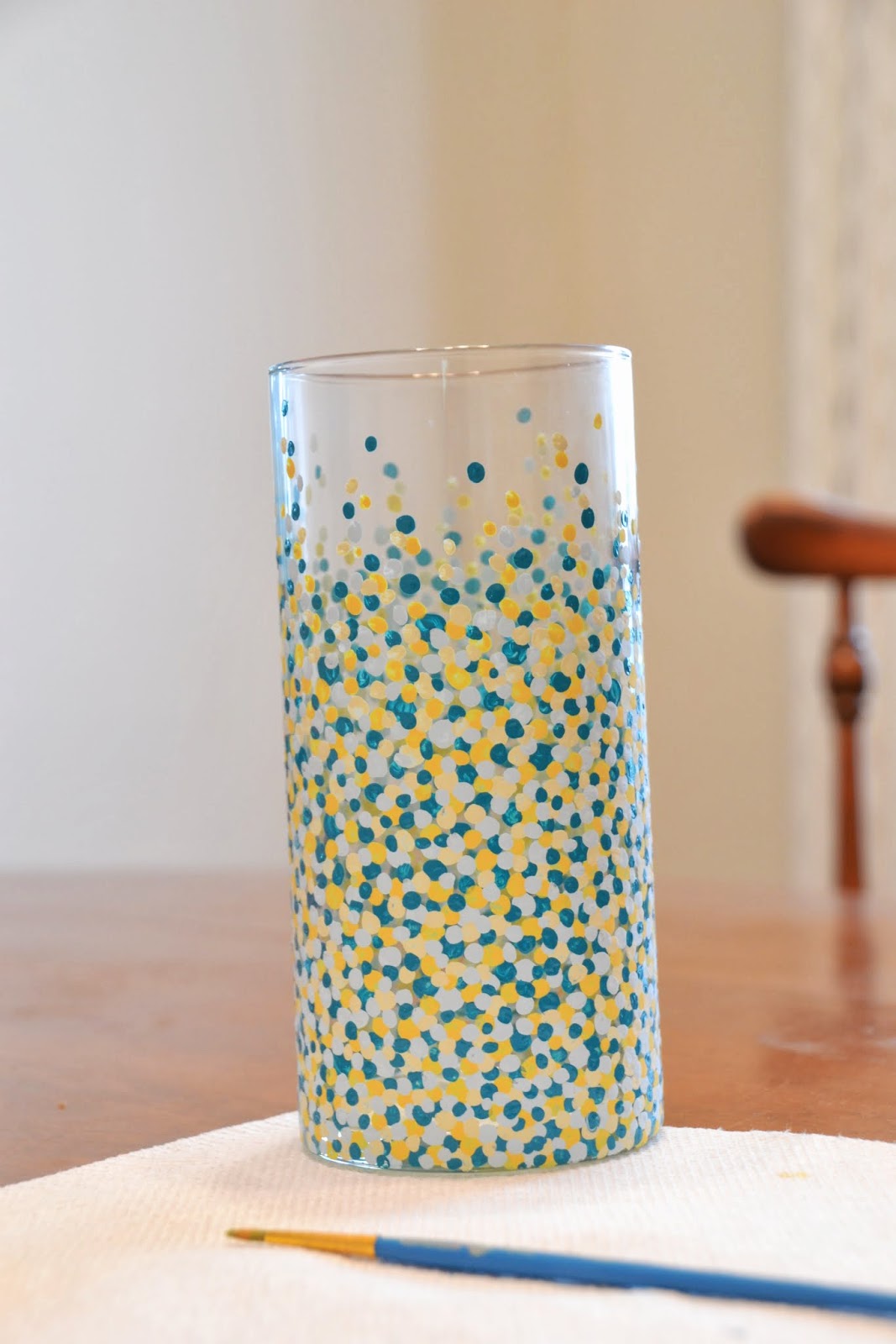 Much Ado About Somethin: Polka Dot Painted Vase