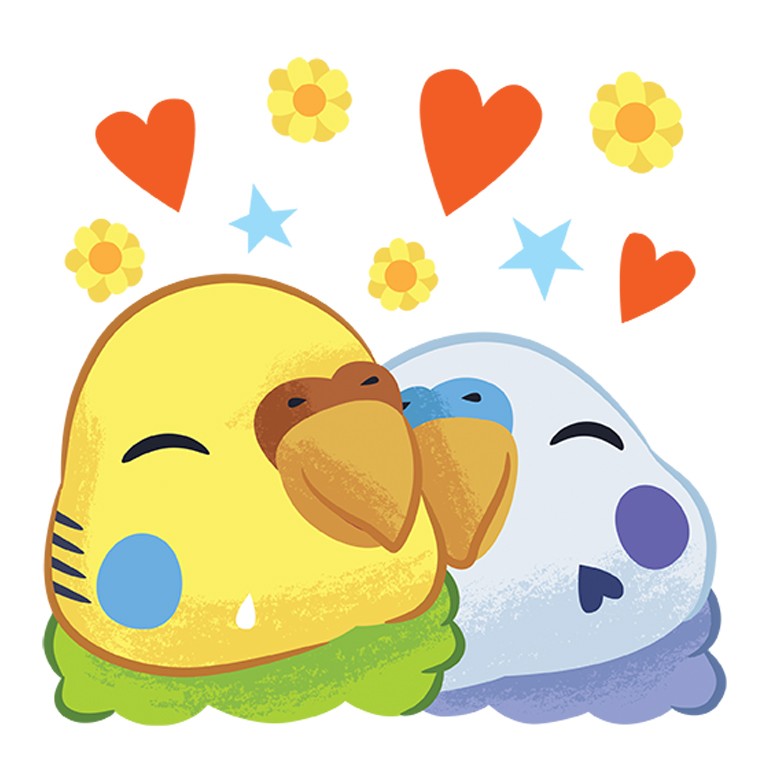 The Budgie Chick: Tweet Tweet Parakeet: Facebook Offers Budgie Stickers