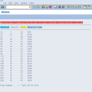 Simple Classical Report | SAP ABAP Online Tutorials