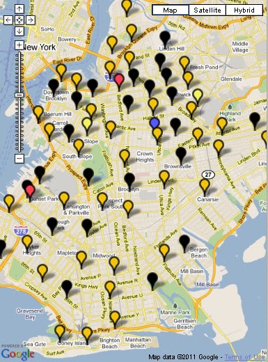 mcbrooklyn: Eight Pins Coming Off This Brooklyn Fire Company Map