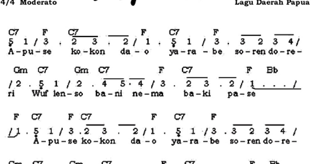 Not Angka Pianika Lagu Apuse Not Angka Pianika Lagu Apuse