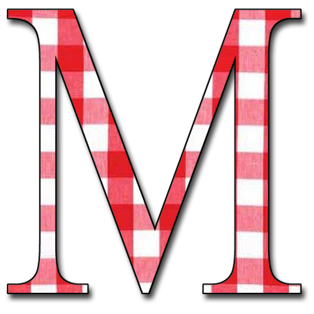GRANNY ENCHANTED'S BLOG: "RED GINGHAM" Free Scrapbook Alphabet Letters ...