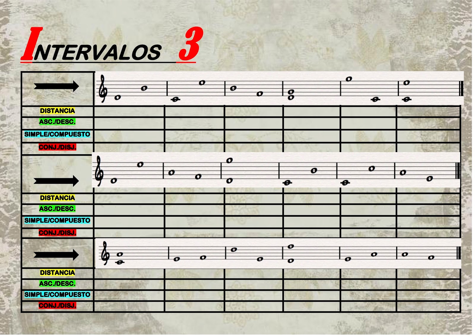 El Músico de la Vega : "LOS INTERVALOS MUSICALES" ACTIVIDADES