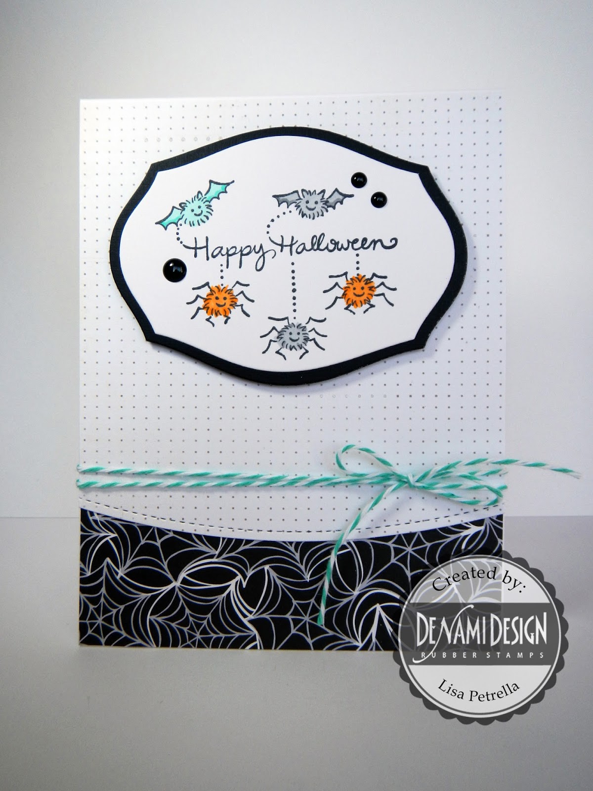 DeNami Design Blog: Halloween Spiders Card