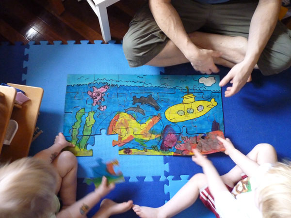 A Little Crafty: Homemade Wooden Jigsaw Puzzle