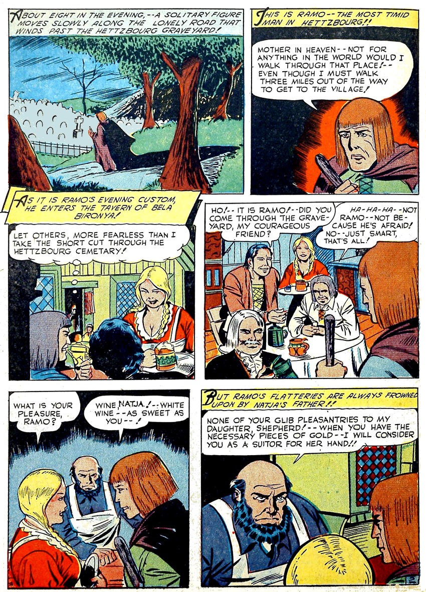 Pappy's Golden Age Comics Blogzine: Number 1882: A well staked-out tale