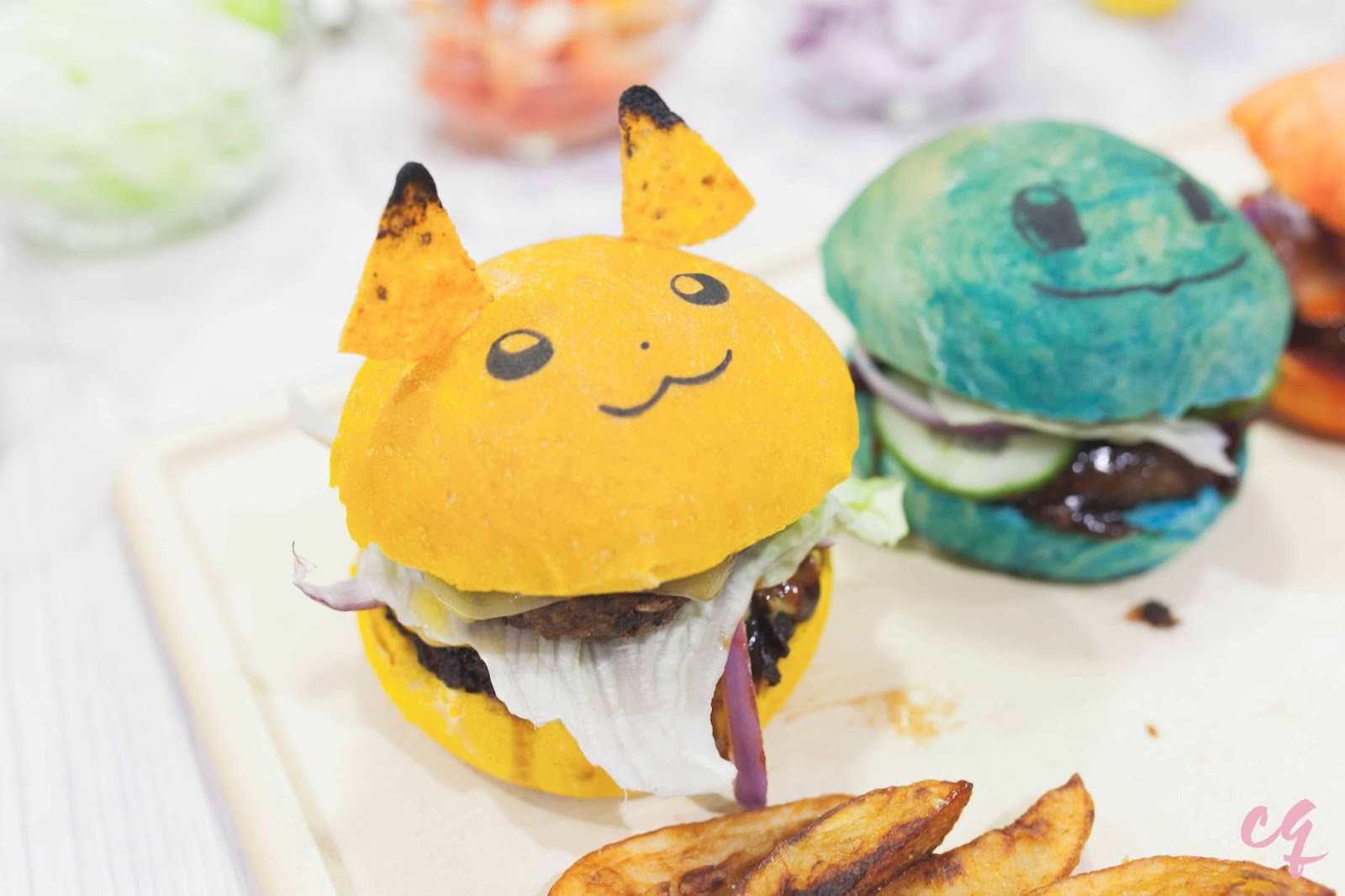 Pokemon Burgers - cake quirk