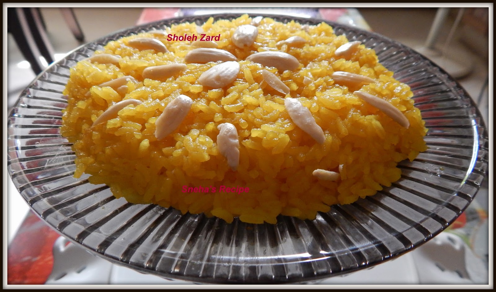 Sholeh Zard – Persian Rice Pudding - Sneha's Recipe