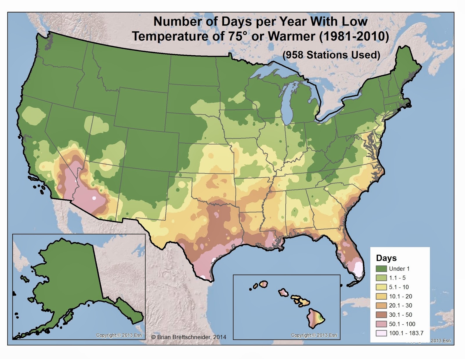 Brian B.'s Climate Blog: Temperatures in the 70°s
