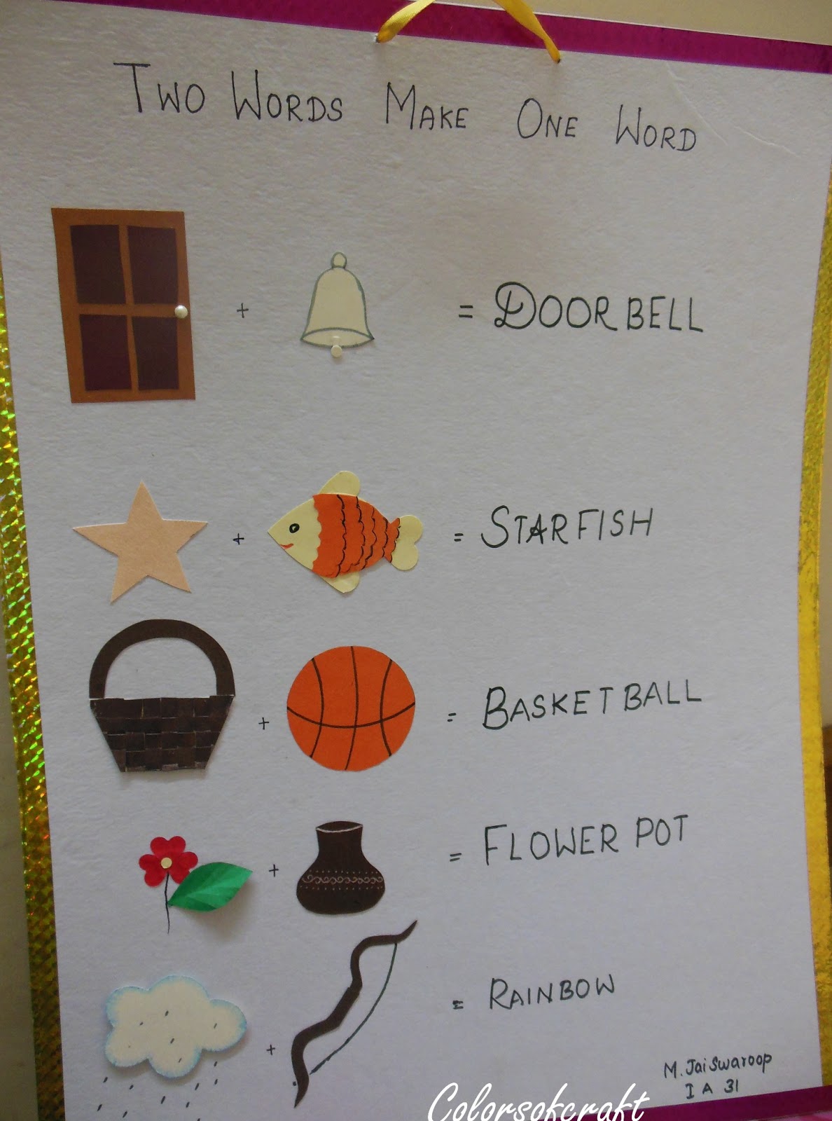 Colors of My Crafty World: Opposites - School Project