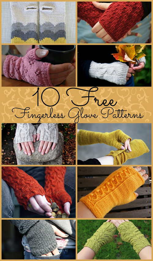 Beautiful Skills - Crochet Knitting Quilting : 10 Free Fingerless ...