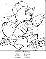 Coloring & Activity Pages: Duck Color-by-Number