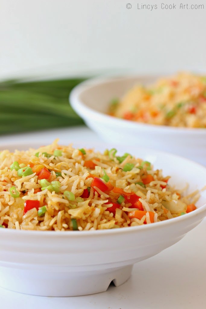 Schezwan Fried Rice/ Szechuan Fried Rice ~ Lincy's Cook Art