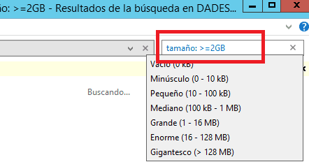 Windows: Buscar archivos por tamaño | SYSADMIT