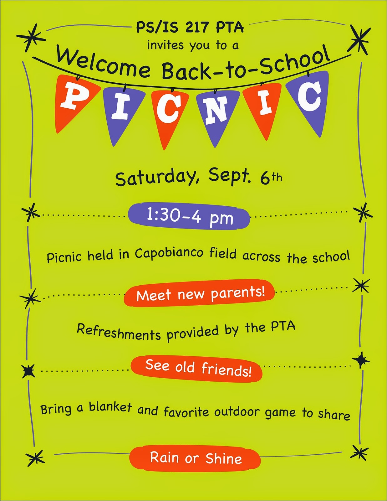 The Roosevelt Island School G&T Program Blog: Back to School Picnic at ...
