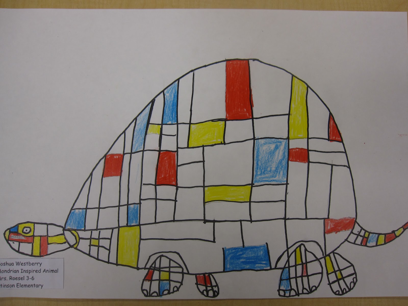 ~Express Yourself~: Piet Mondrian Animals 3rd Grade