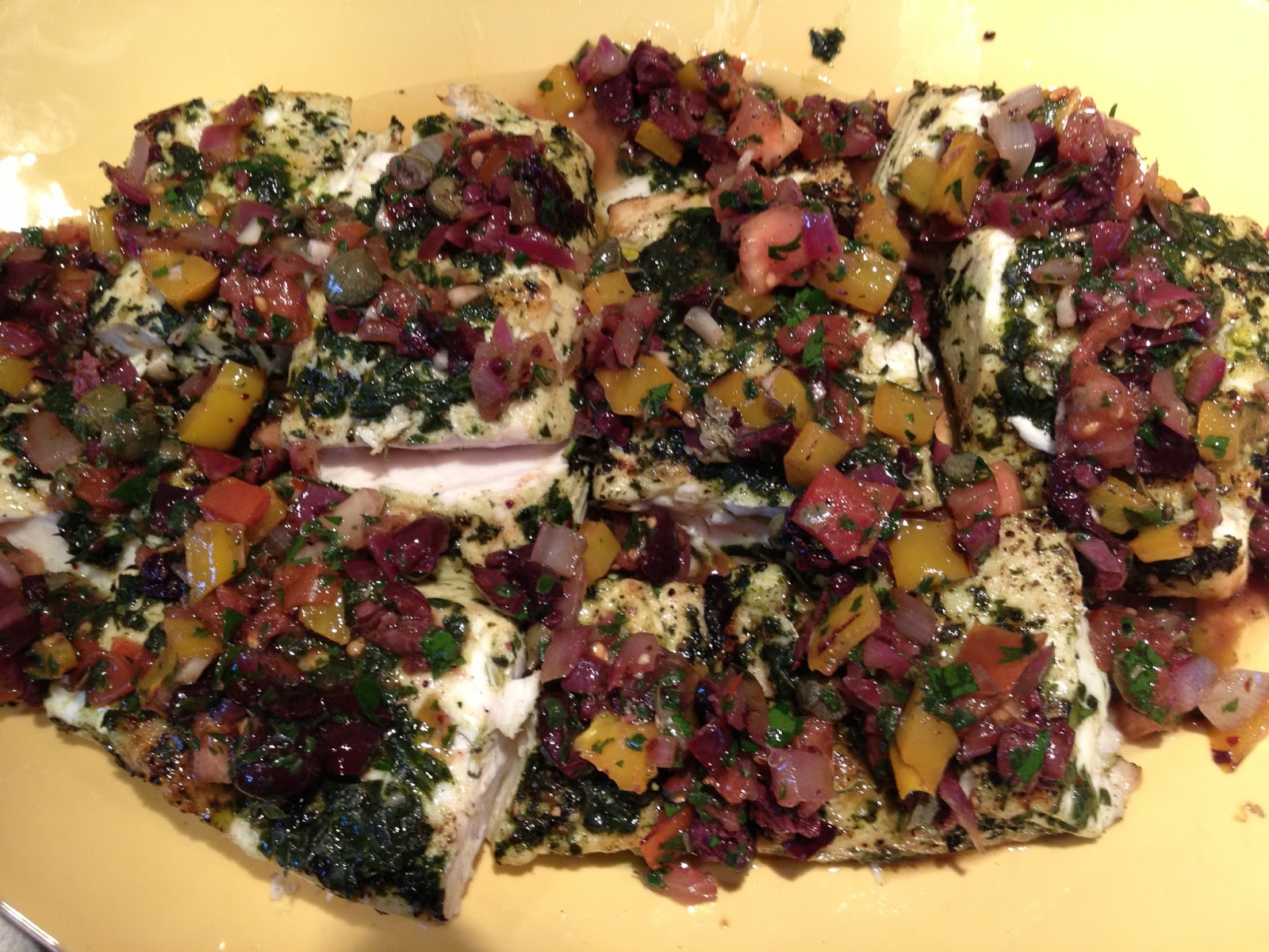 Halibut Puttanesca - John Fodera's Tuscan Vines