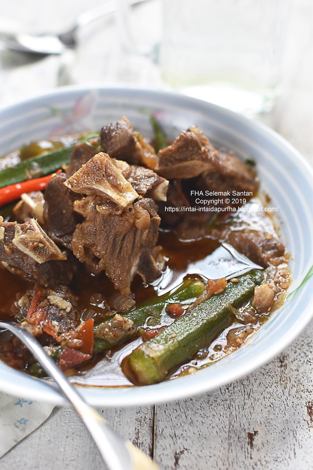 BAMYA PAHA KAMBING ...egyptian food and recipes - FHA Selemak Santan