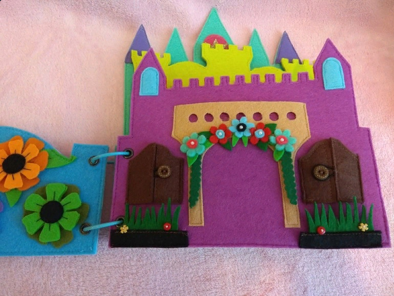 Molde Castelo-artesanato com feltro - Feltro e moldes para artesanato