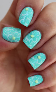 Marie Paillette: [Nail Art Express] Mint Neon