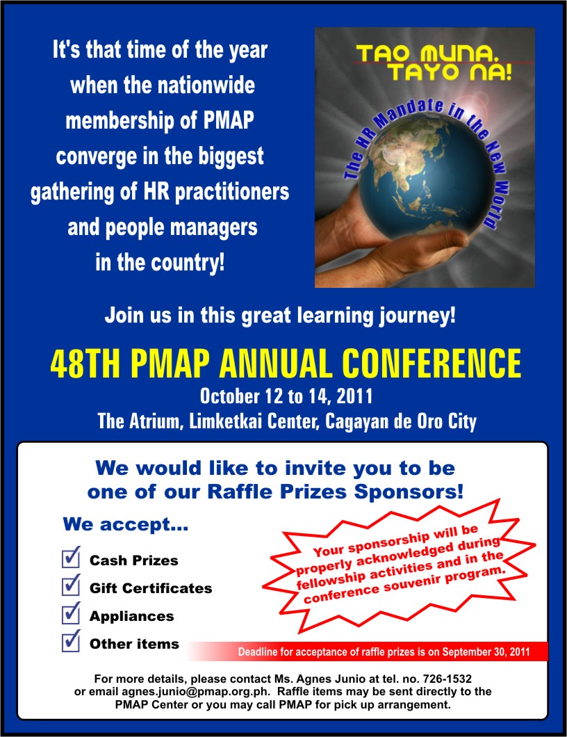 2011 PMAP Annual Conference Call For Raffle Prizes And Kit Contents 2011-pmap-annual-conference-call-for-raffle-prizes-and-kit-contents