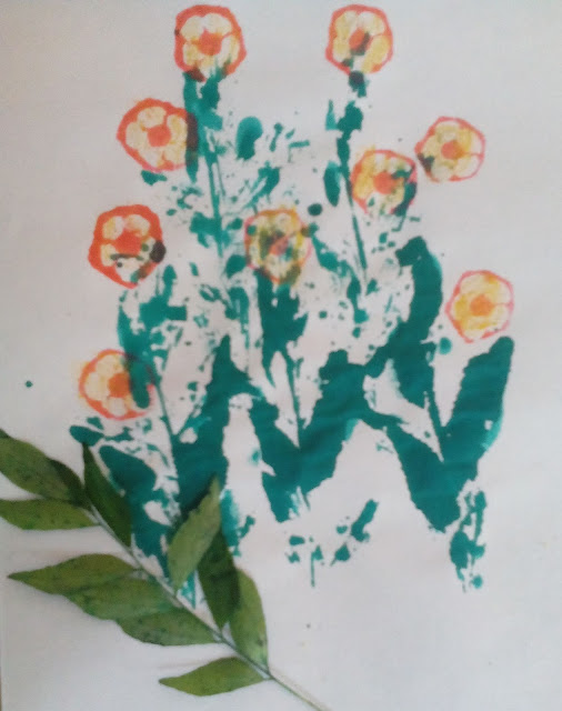 Mom-The First Teacher: Lady's Finger Printing