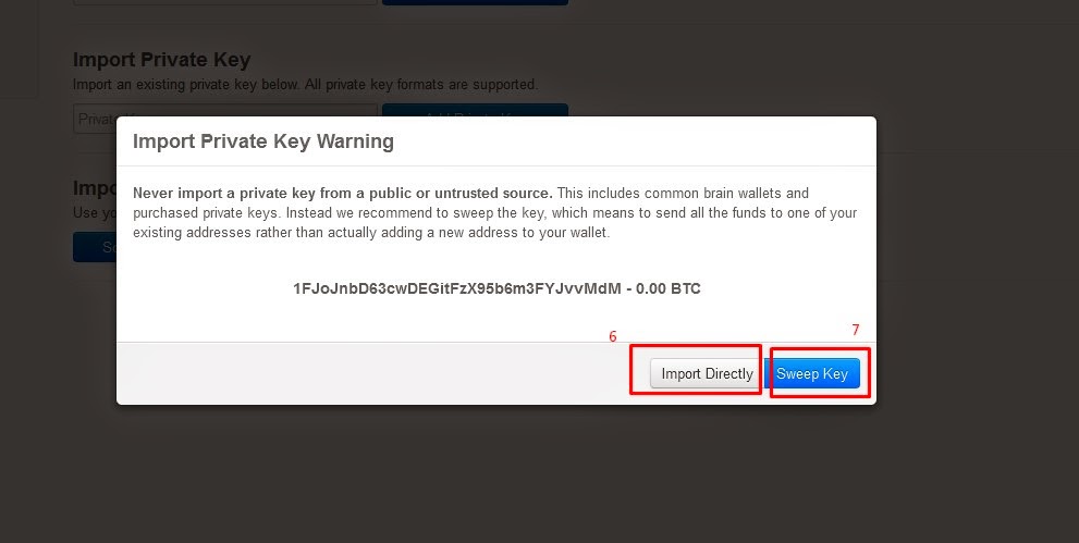 Cara Import Private key melalui Blockchain.info ~ Crypto Lounge