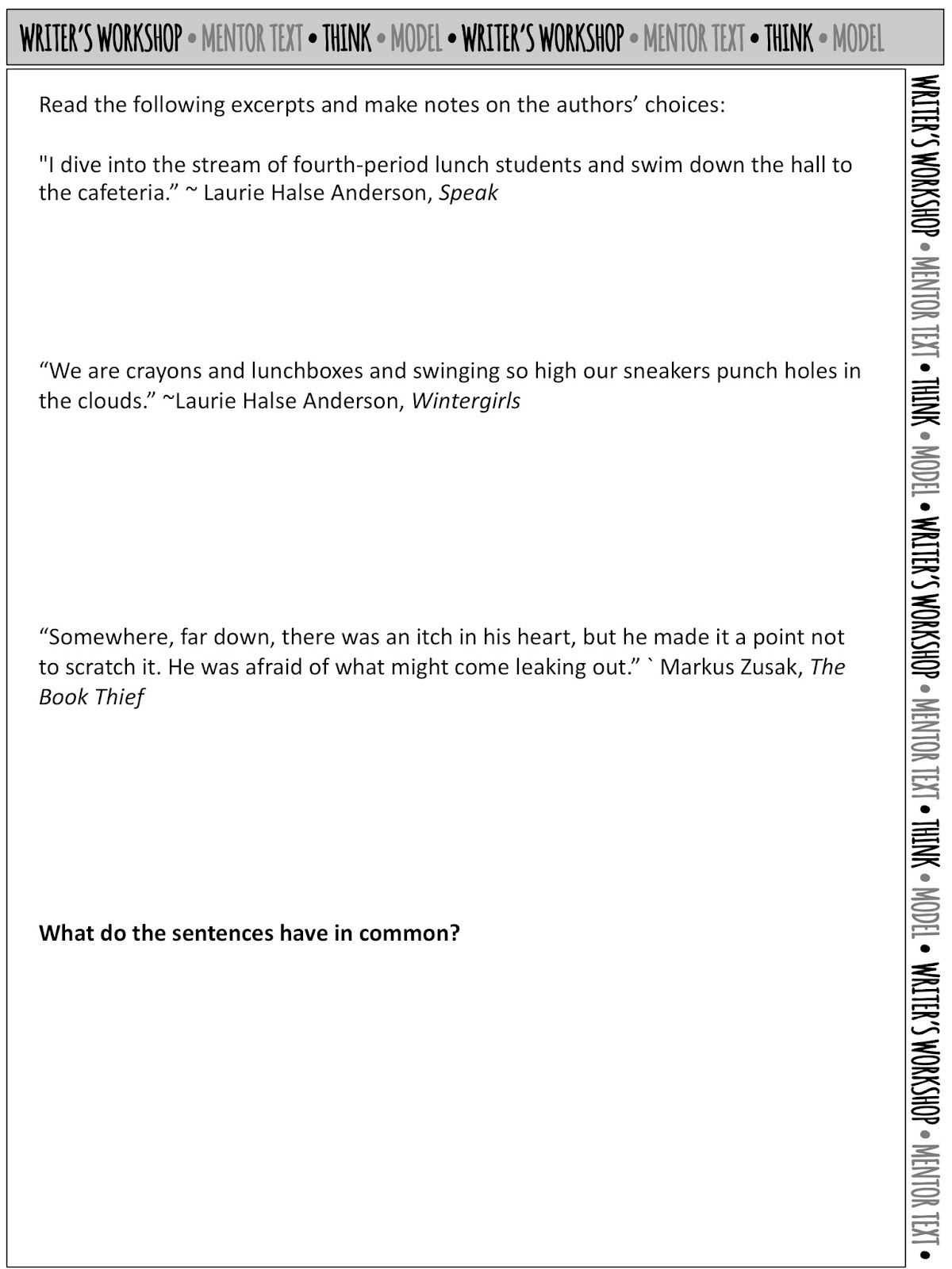 Using Mentor Sentences - Learning in Room 213