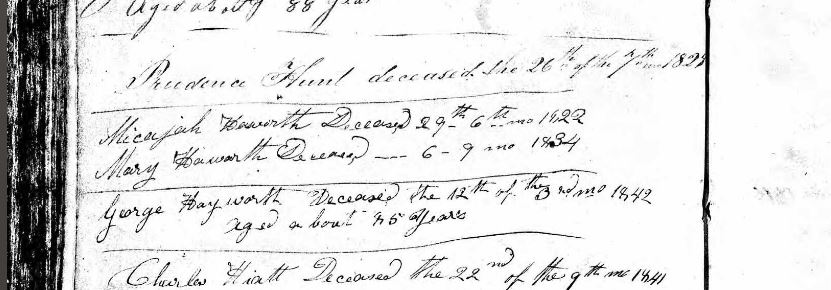 Barron Family Tree: Micajah Haworth 1743-1822