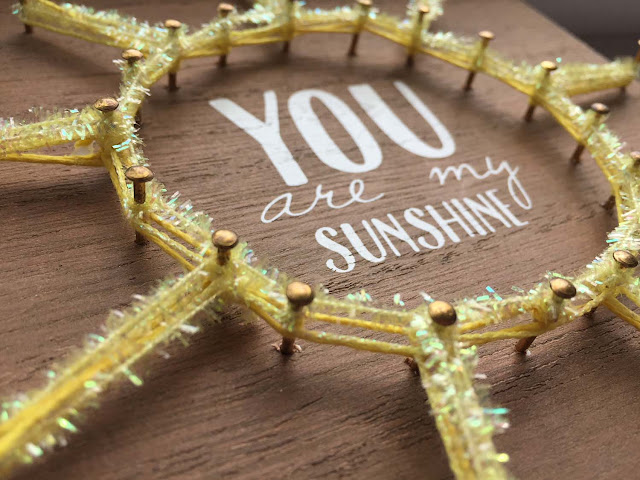 Kreinik Thread Blog: You Are My Sunshine String Art