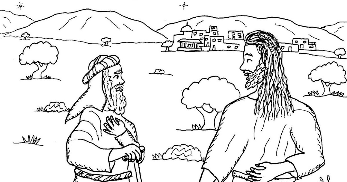 Robin's Great Coloring Pages: Jesus explains being Born Again to Nicodemus