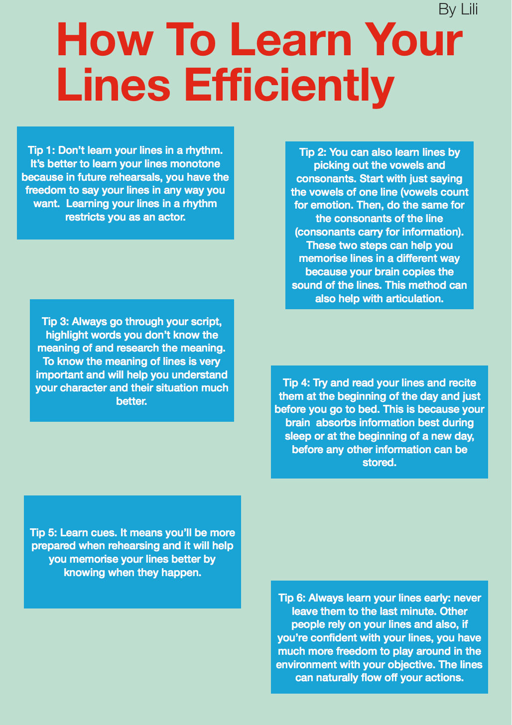 A Midsummer Night's Dream: How can you learn lines efficiently?