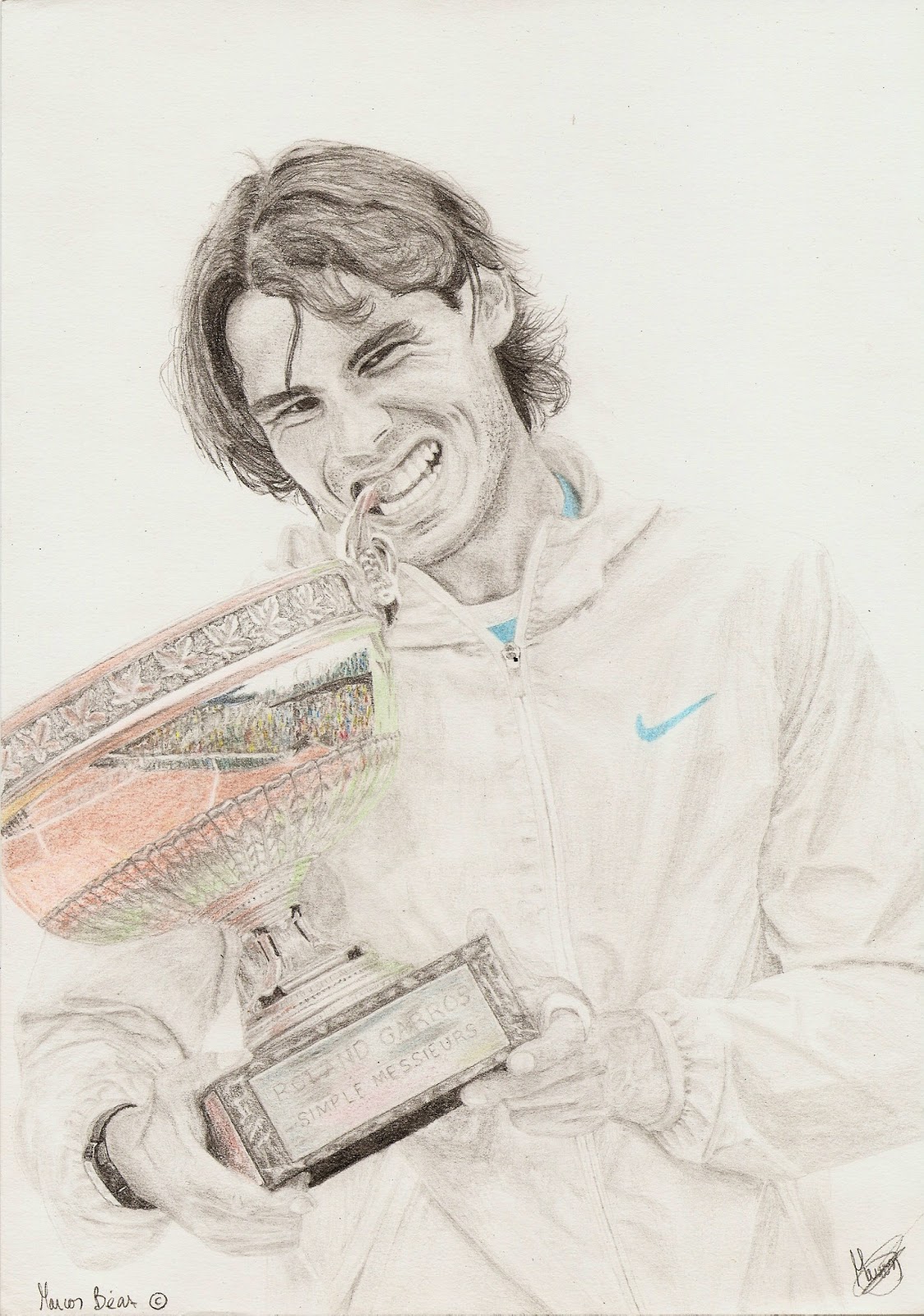 Retratos y Dibujos a Lápiz por Marcos Béaz: Rafael Nadal