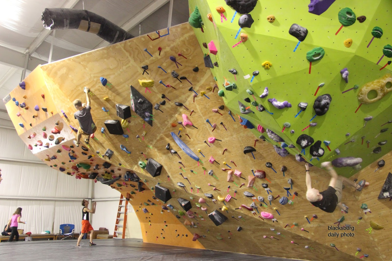 Blacksburgdailyphoto: Indoor Climbing Competition at Crimper's Climbing Gym