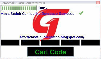 Welcom To My Blog™: Perbaikan cheat Gemscool G-Cash Terbaru 2012-2015