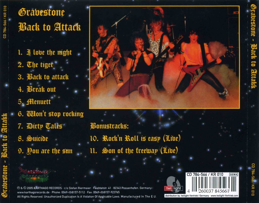 BlogRoddus: Gravestone - Back to Attack (Germany 1985)