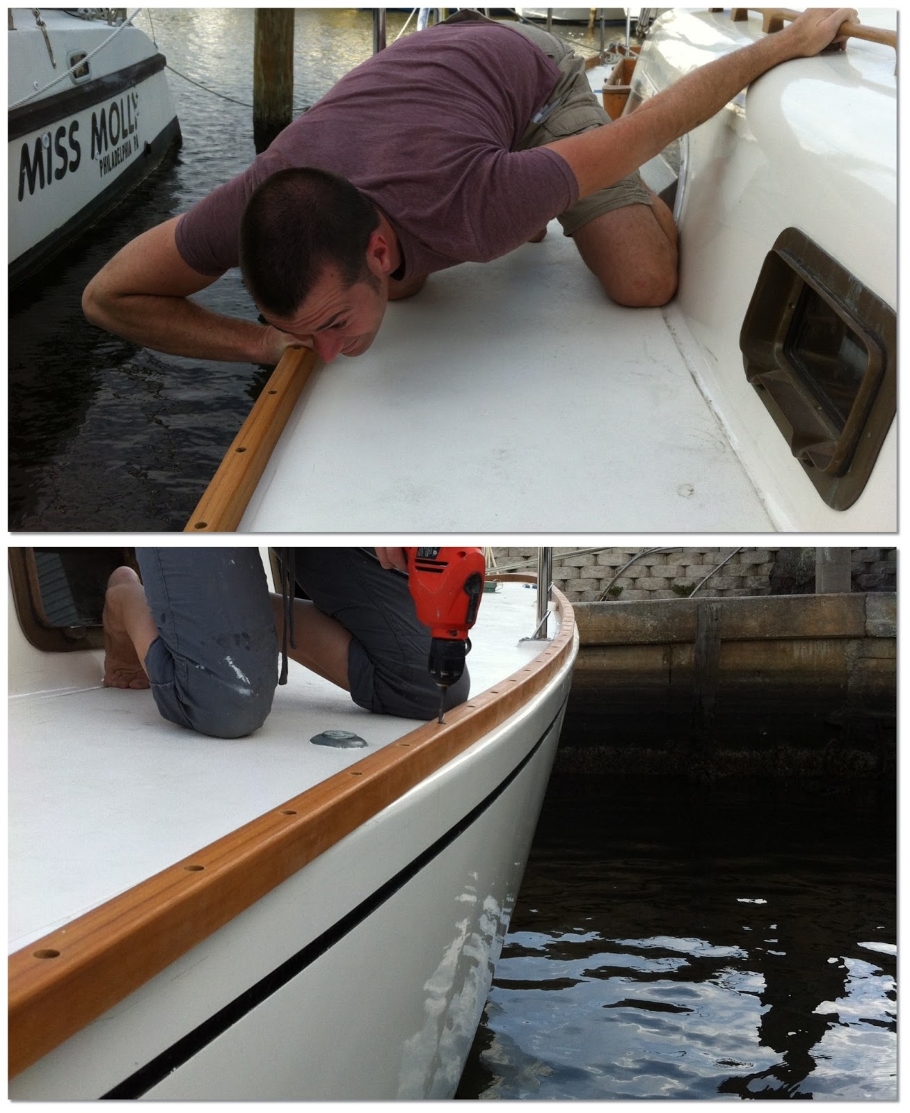 Venture Minimalists: Installing Toe Rails - The Year Long Saga