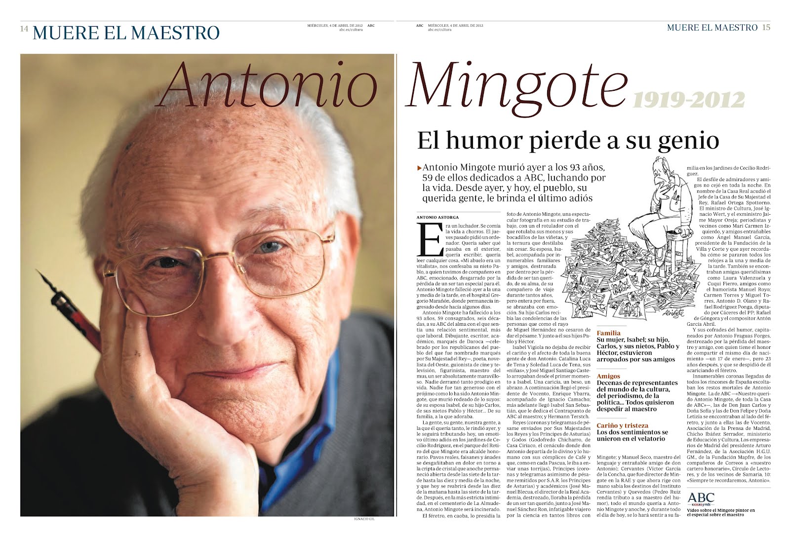 Artistas 2.0 | Antonio Mingote. Maestro del humor español ~ HISTORIA ...