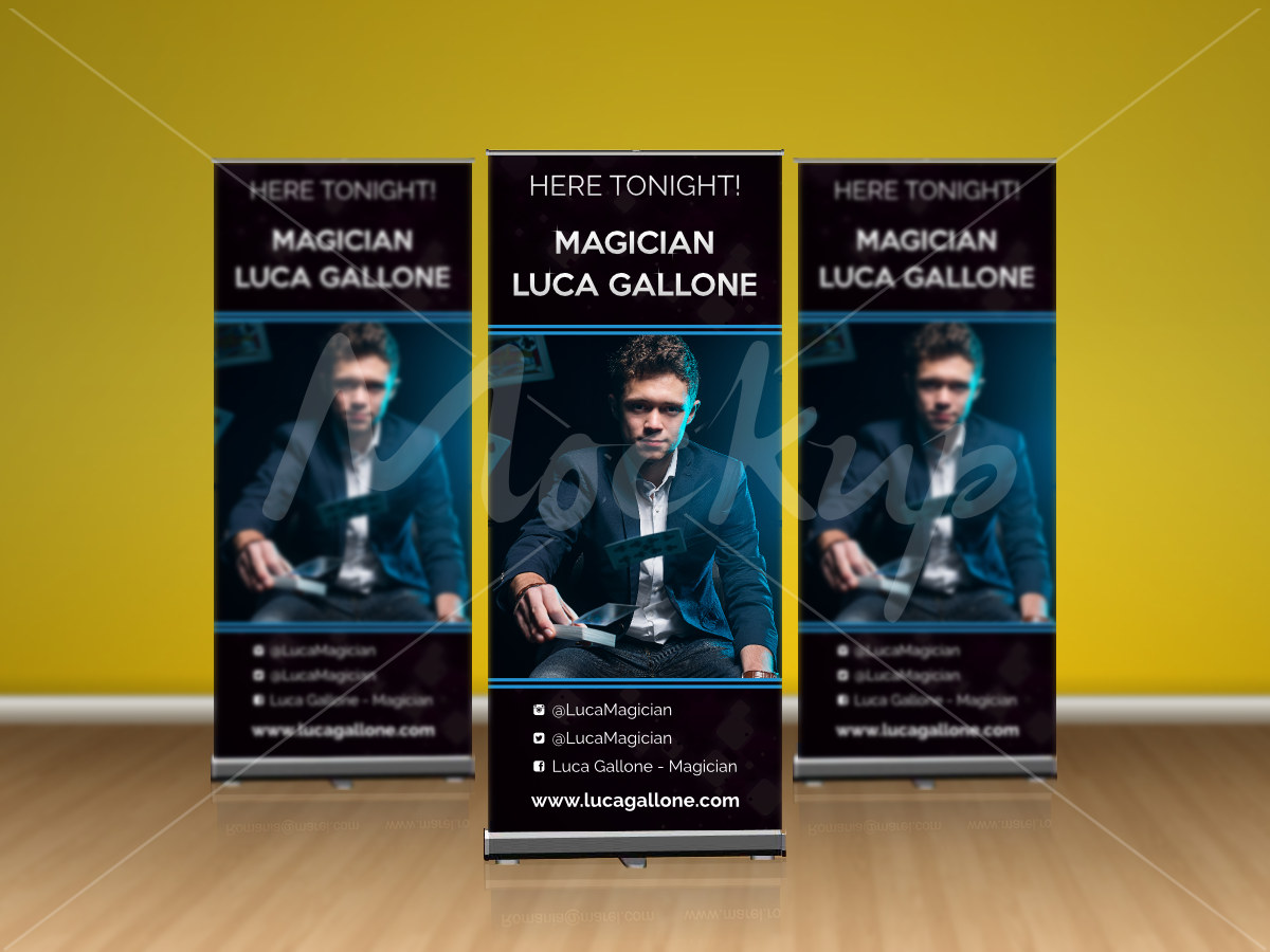 Syarah's Portfolio: Roll Up Banner for Young Magician Luca Gallone