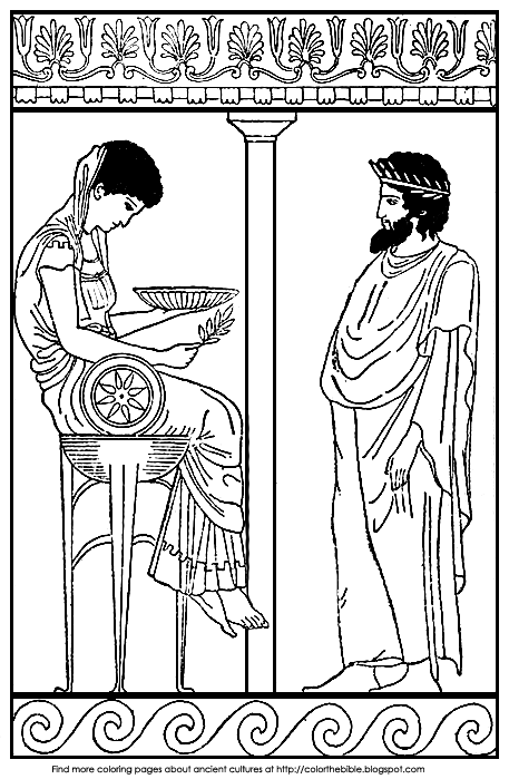 Ancient Greeks consulting oracle at Delphi | Color The Bible