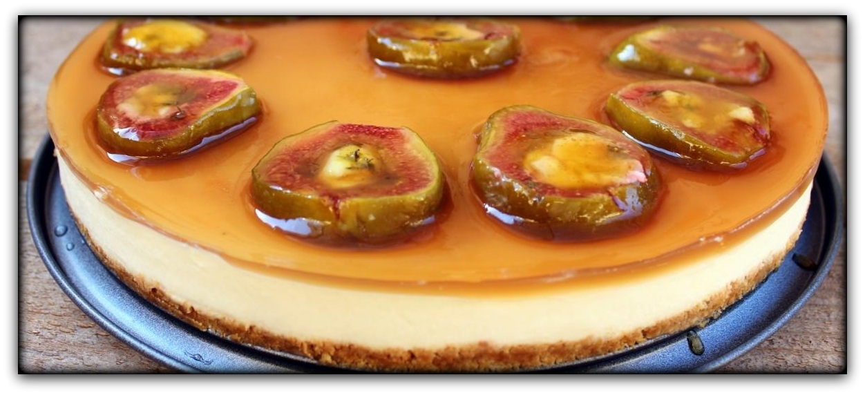 Tarta de queso con brevas.Entre Dulces y Postres