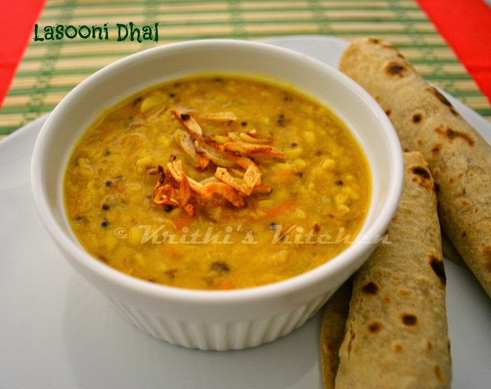 Krithi's Kitchen: Lasooni Dhal Fry / Dhal with Roasted Garlic | Indian ...