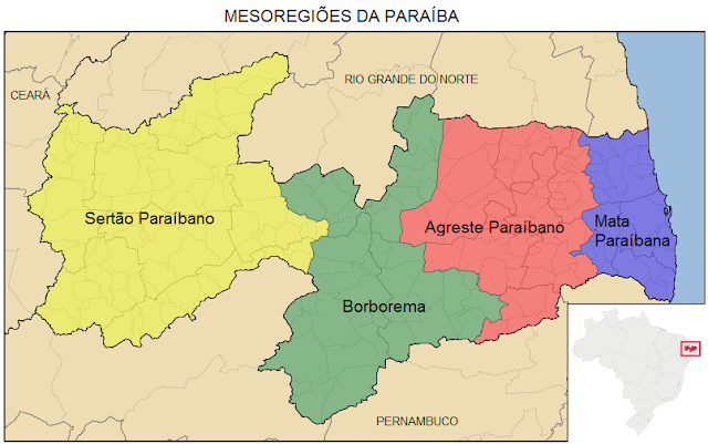 A Paraíba em Fotos: Mapas do estado da Paraíba