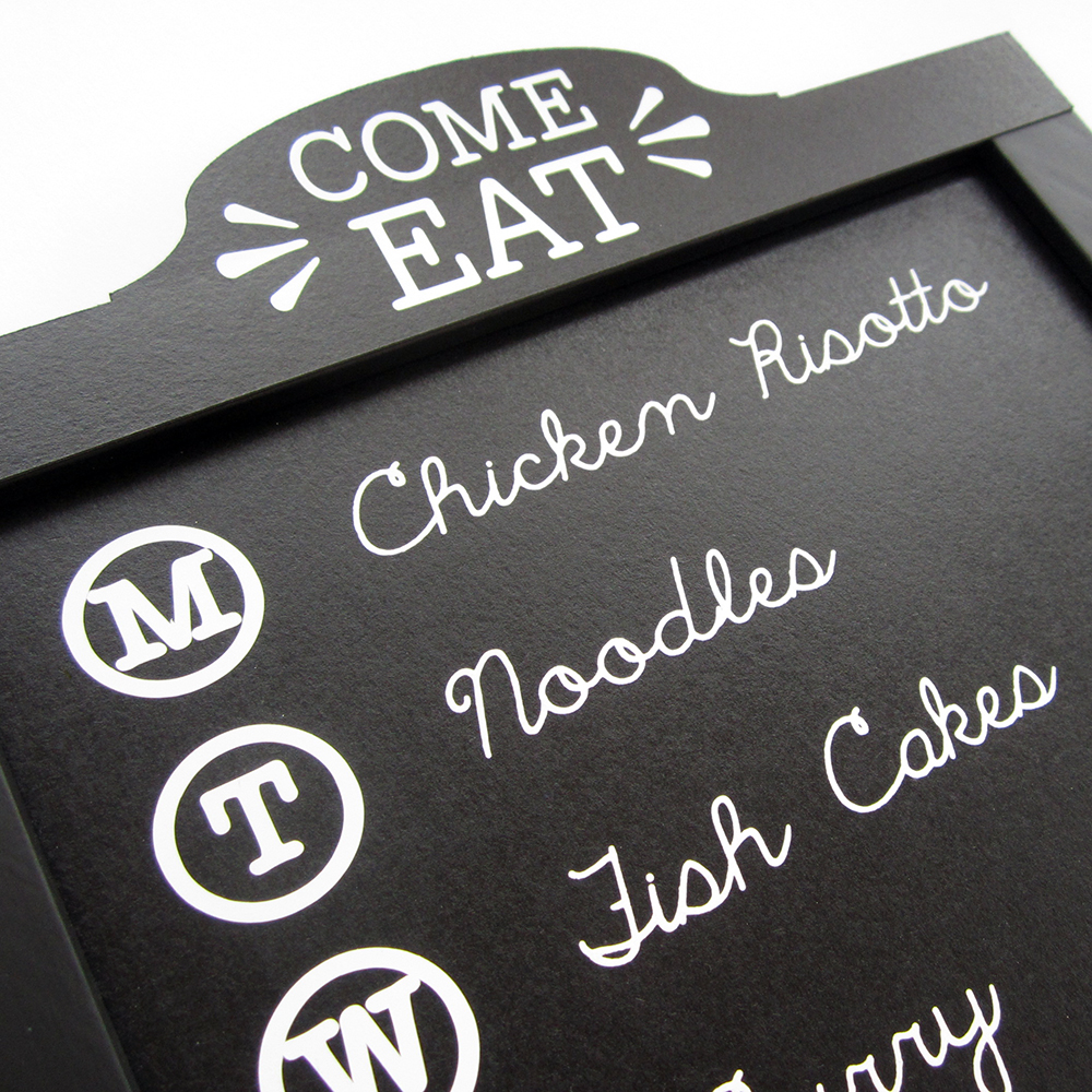Silhouette UK: Introducing NEW Chalkboard Cardstock - Family Menu Board