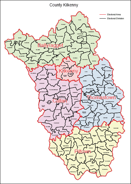 Kilkenny Map Regional City of Ireland - Map of Ireland City Regional ...
