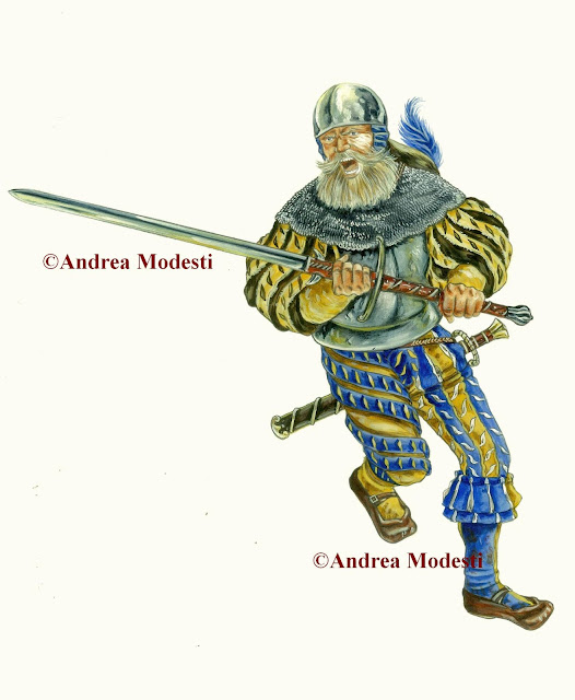 Andrea Modesti Art: Doppelsöldner of the Landsknechts with Zweihänder ...